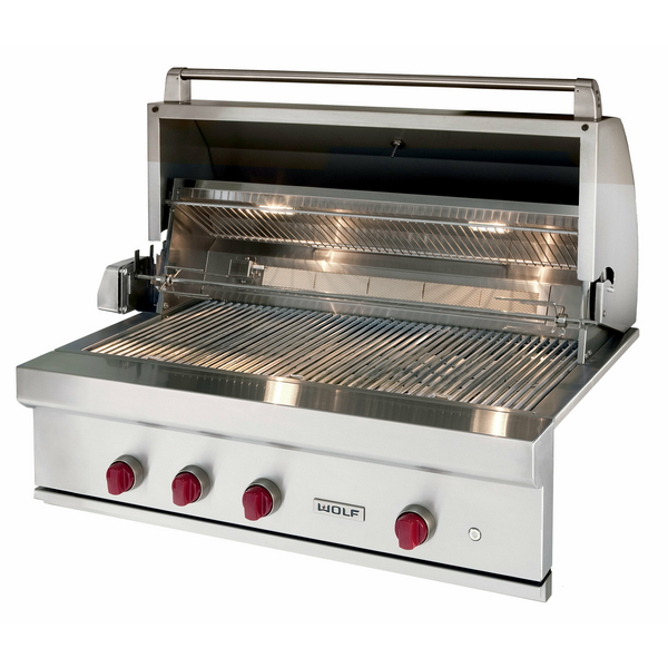 WOLF 107cm Built-in Outdoor LPG Gas Grill with Griddle Plate ICBOG42LP ...