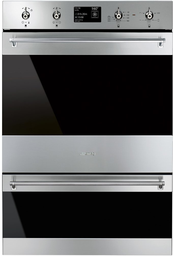 Smeg 60cm Classic Aesthetic Pyrolytic Electric Built In Double Oven DOSPA6395X Winning Appliances