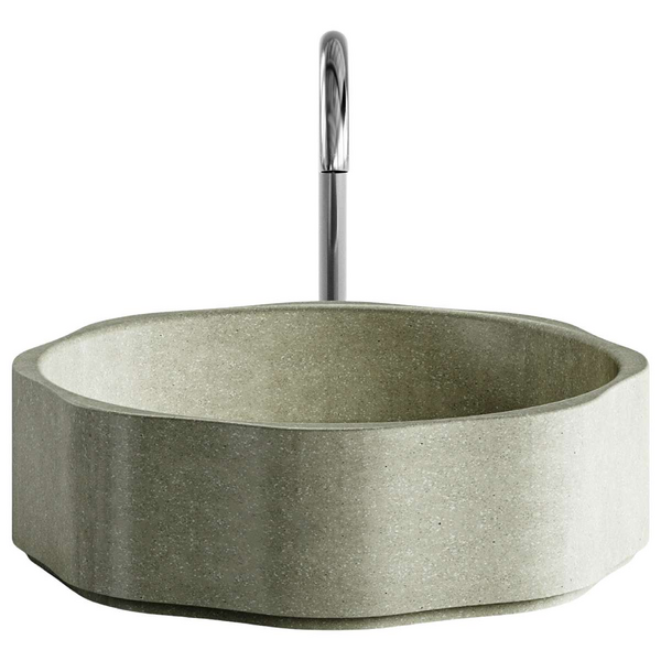 Meek Wave Countertop Basin - Olive WAVBAS-OLI | Winning Appliances