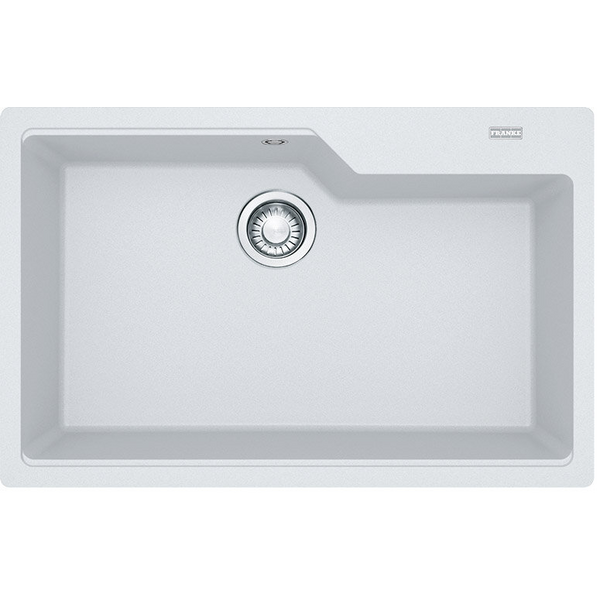 Franke Urban Fragranite 780mm Single Bowl Topmount Sink Polar White ...