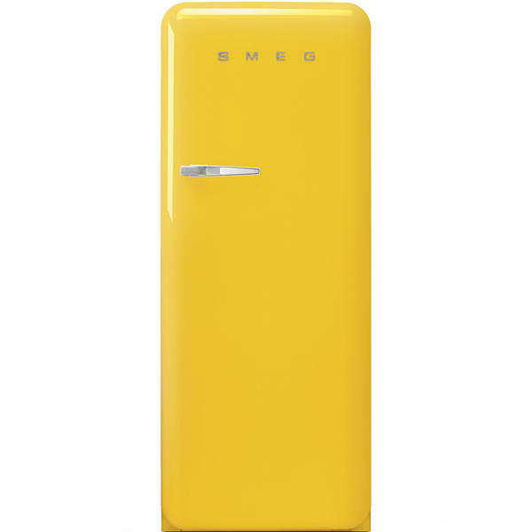 Smeg 270L 50's Retro Style Aesthetic Top Mount Fridge Yellow FAB28RYW3 ...