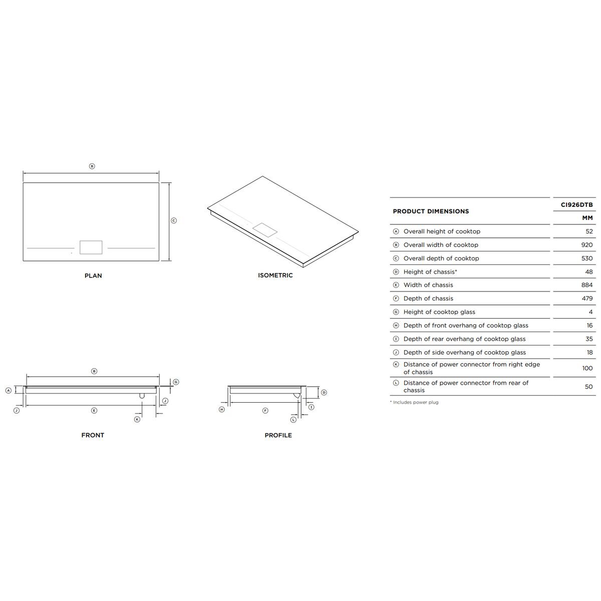 Fisher & Paykel 92cm Black Glass Induction Cooktop - CI926DTB4 ...