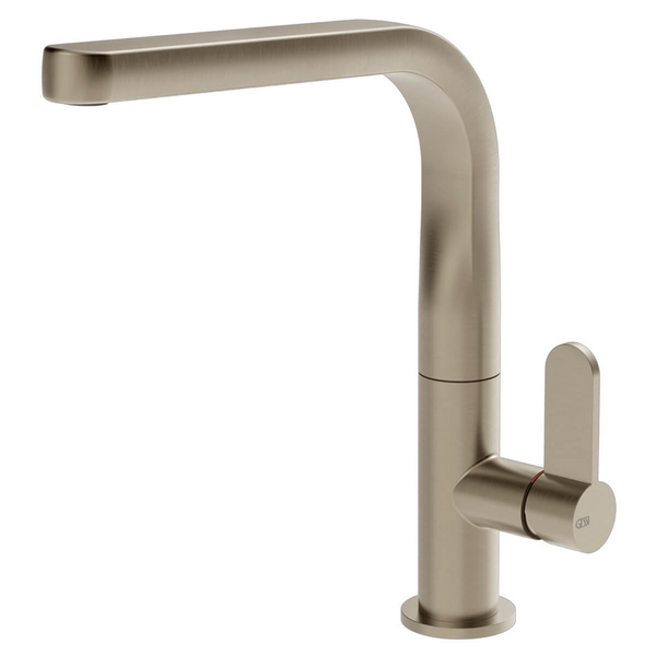 Gessi Helium Right Angle Square Swivel Mixer Tap Brushed Nickel 17315 ...