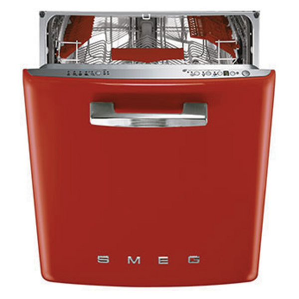 Smeg 60cm FAB Retro Built-in Dishwasher - Red DWIFABR2 | Winning Appliances