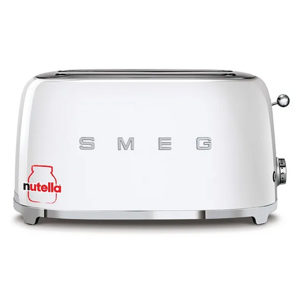 Smeg 50s Retro Style 4 Slice Toaster White with Nutella Branding ...